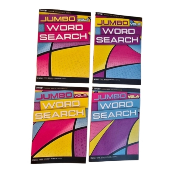 Bendon | Games | Bendon Jumbo Word Search Puzzle Book Set Volumes 4 ...